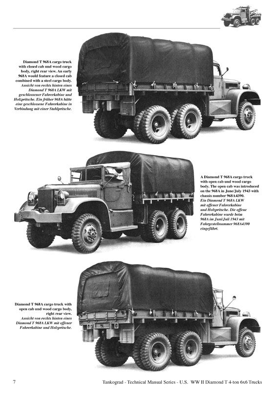 U.S. Army Diamond-T 4-ton 6x6 Cargo, Wrecker, Ponton Trucks, Dump ...