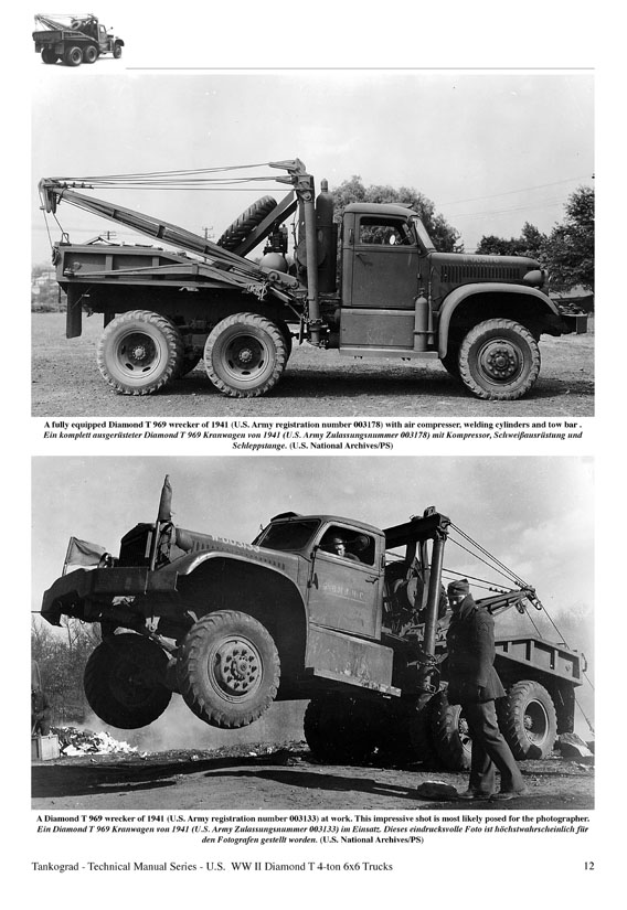 U.S. Army Diamond-T 4-ton 6x6 Cargo, Wrecker, Ponton Trucks, Dump ...