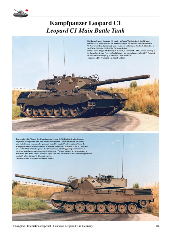 Canadian LEOPARD C1 in West Germany 1977-93 - TANKOGRAD Publishing ...